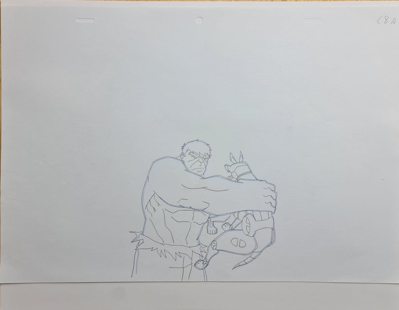 Marvel Avengers Assemble Production Animation Cel Drawing: Hulk - 1495 ...