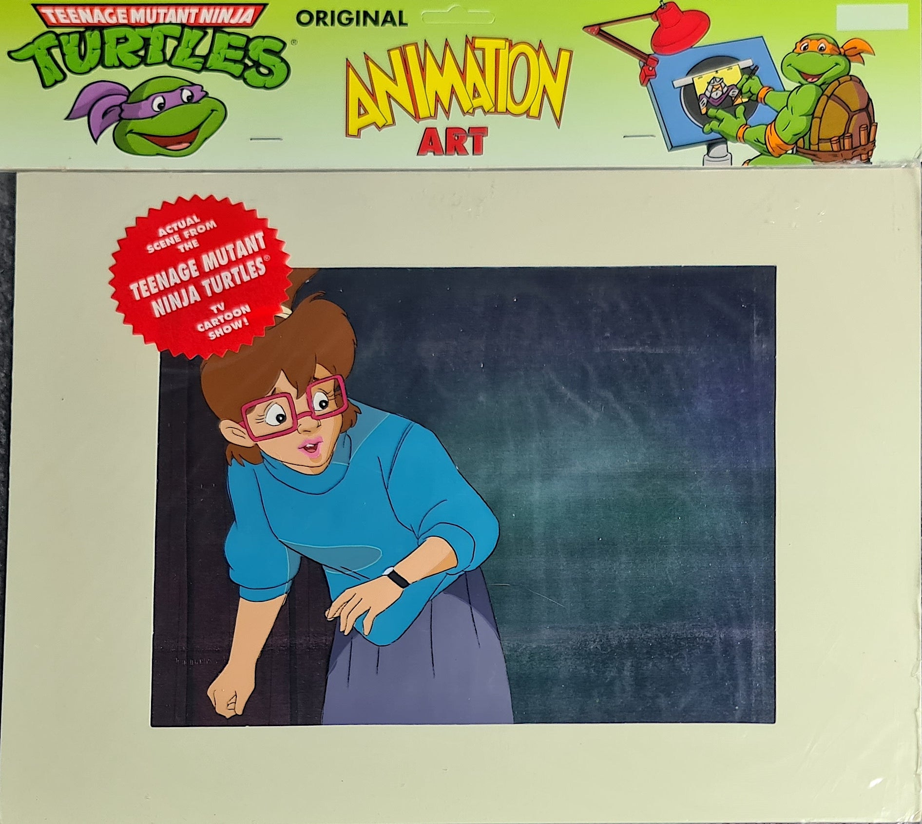 Teenage Mutant Ninja Turtles Cartoon Cell Signed Animation Art